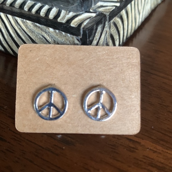 Jewelry | Peace Sign Silver Stud Earrings | Poshmark